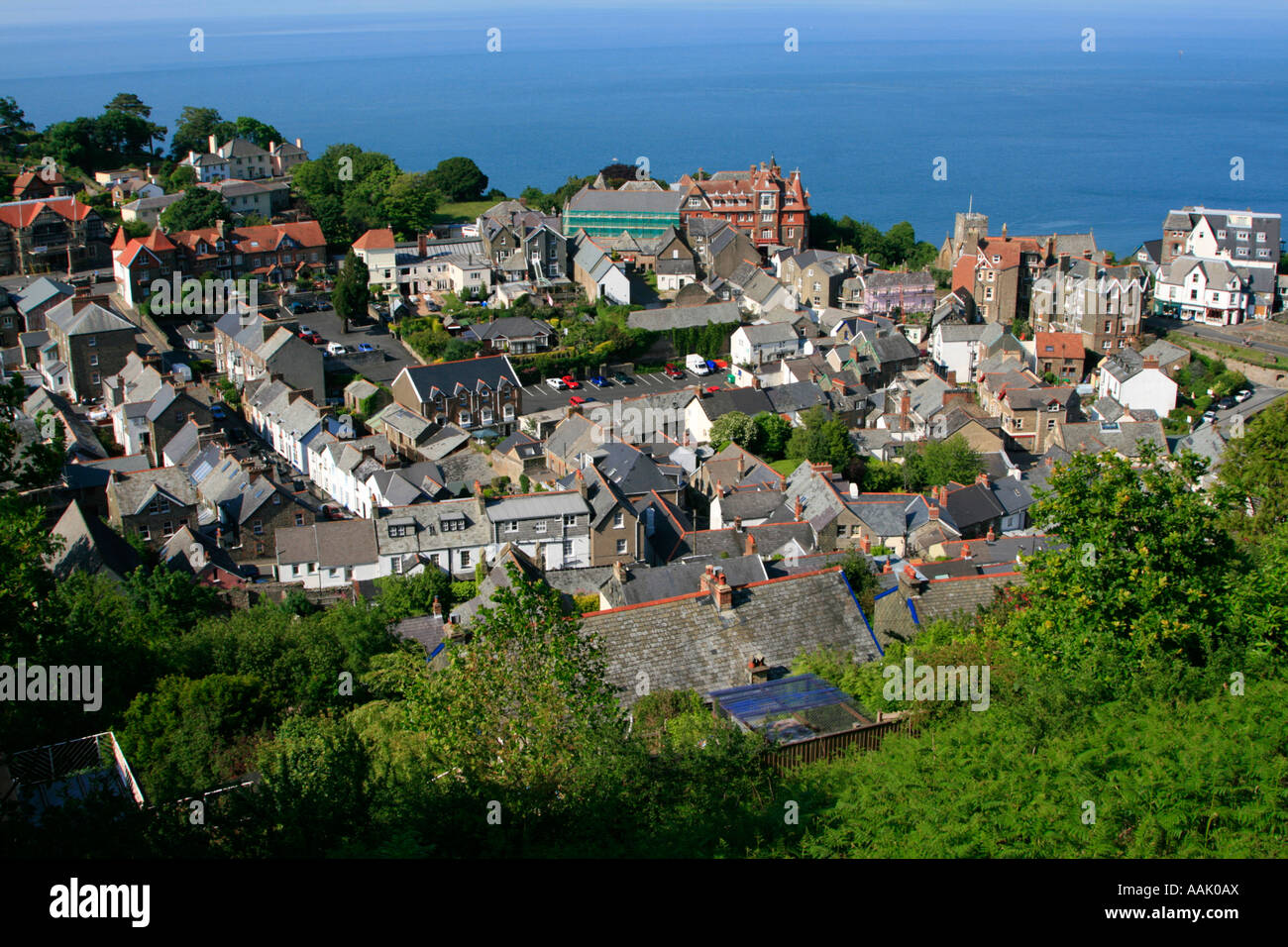 Lynton a small village in Devon, England uk gb Stock Photo - Alamy