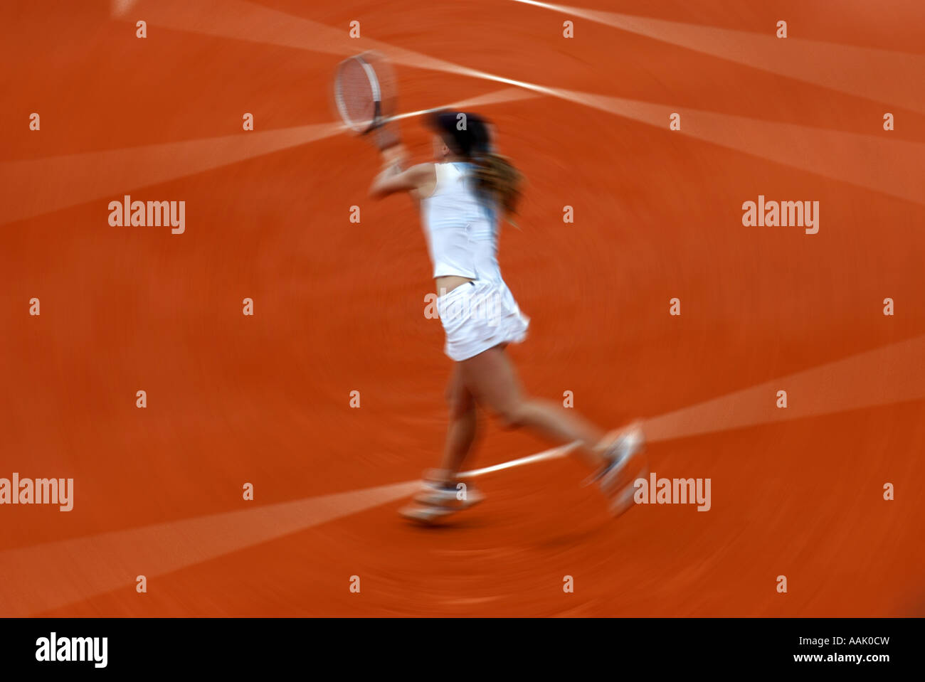 A woman player at the French open rendered in photoshop using special ...