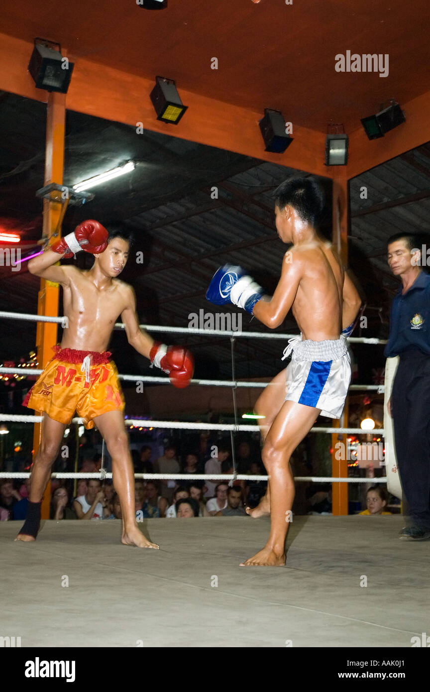 Muay Thai boxing in Chiang Mai Thailand Stock Photo - Alamy