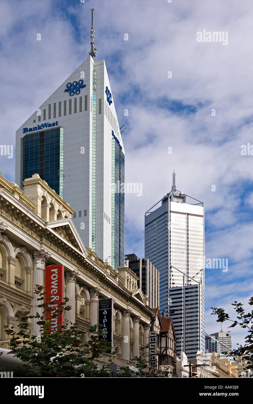 skyscrapers in downtown perth Stock Photo - Alamy