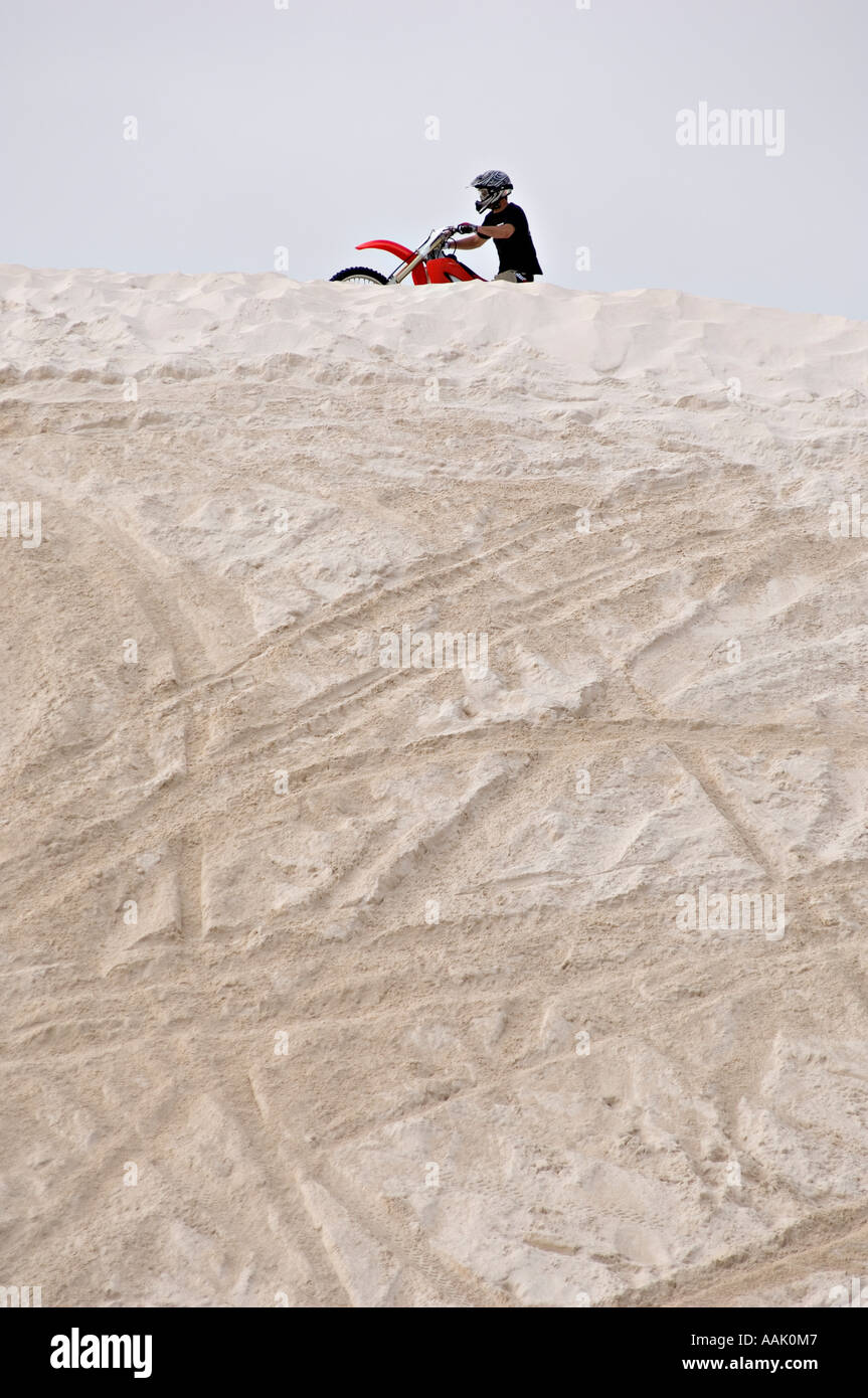 motorbike racing on sand dunes Stock Photo - Alamy