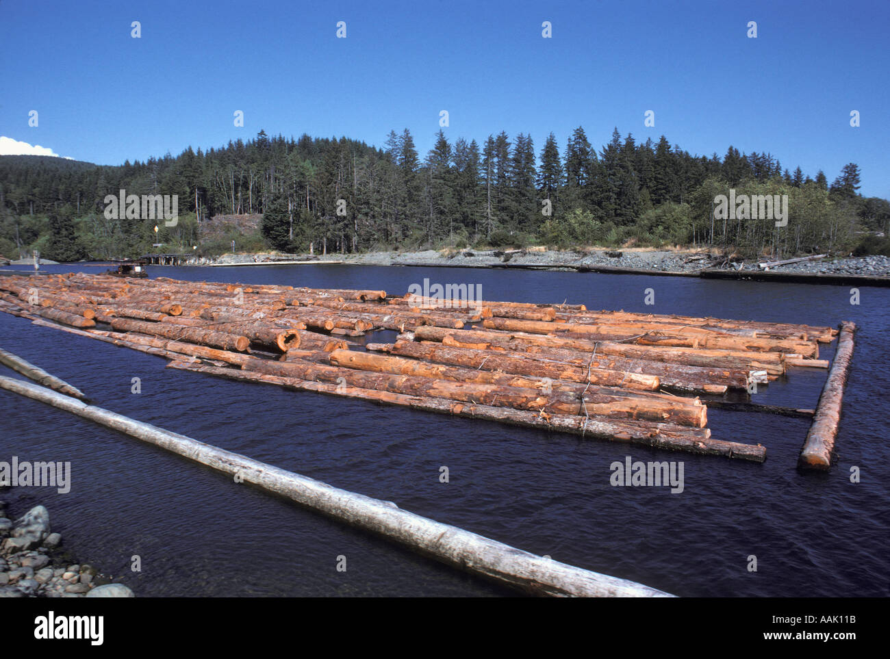 Log boom Jordon River BC additional similar images available Stock ...