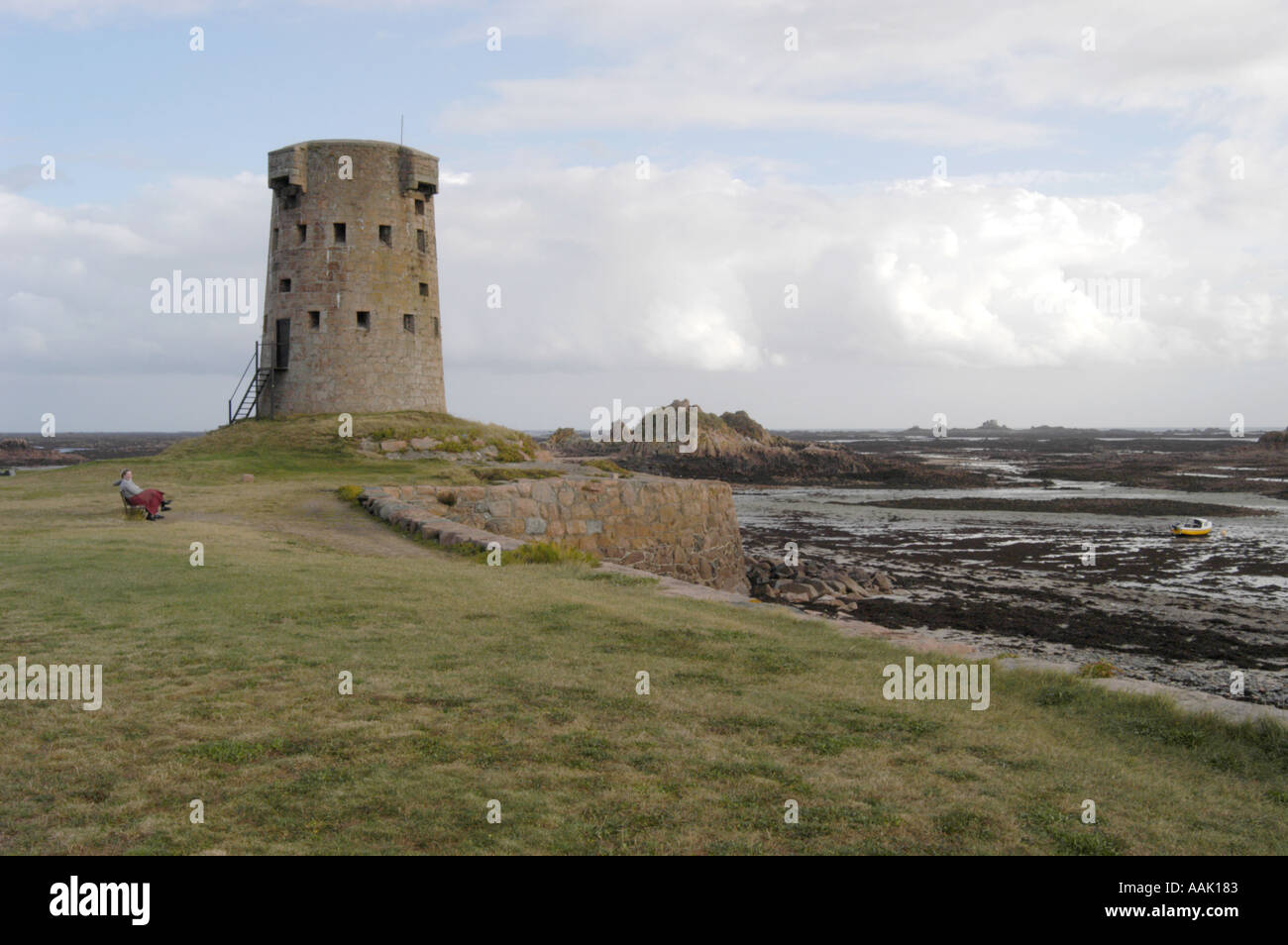 WWII watchtower at St Clements bay in Jersey Stock Photo - Alamy
