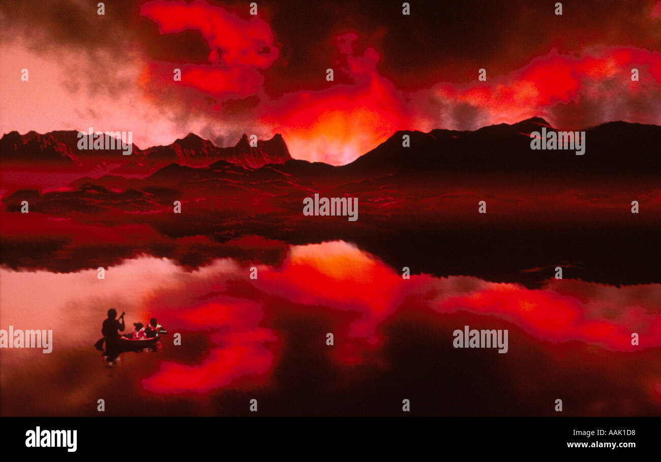 Dreamy scene on mountain lake Stock Photo - Alamy