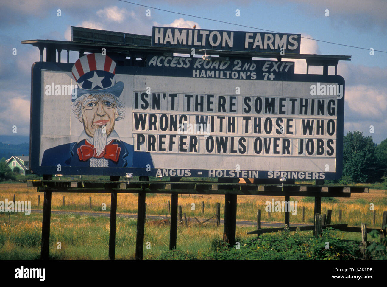 Controversy sign billboard owls hi-res stock photography and images - Alamy