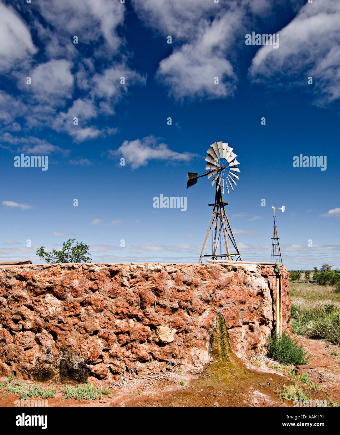 windmill in outback farm Stock Photo - Alamy