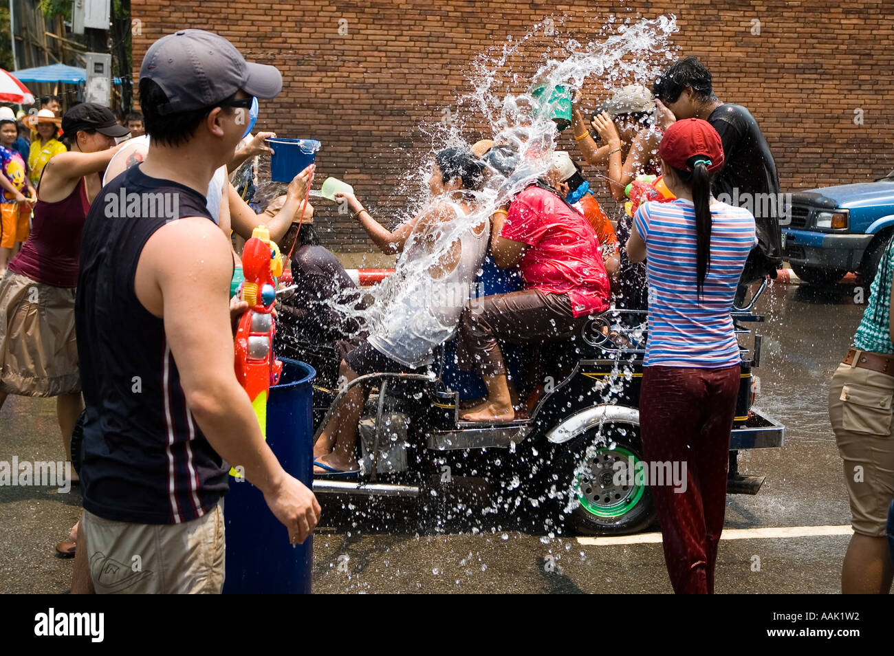 Water fights take over the streets of Chiang Mai Thailand during the ...