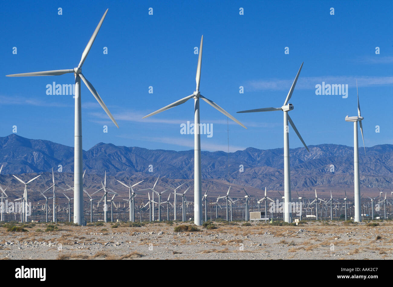 Wind turbines at wind farm, California Stock Photo - Alamy
