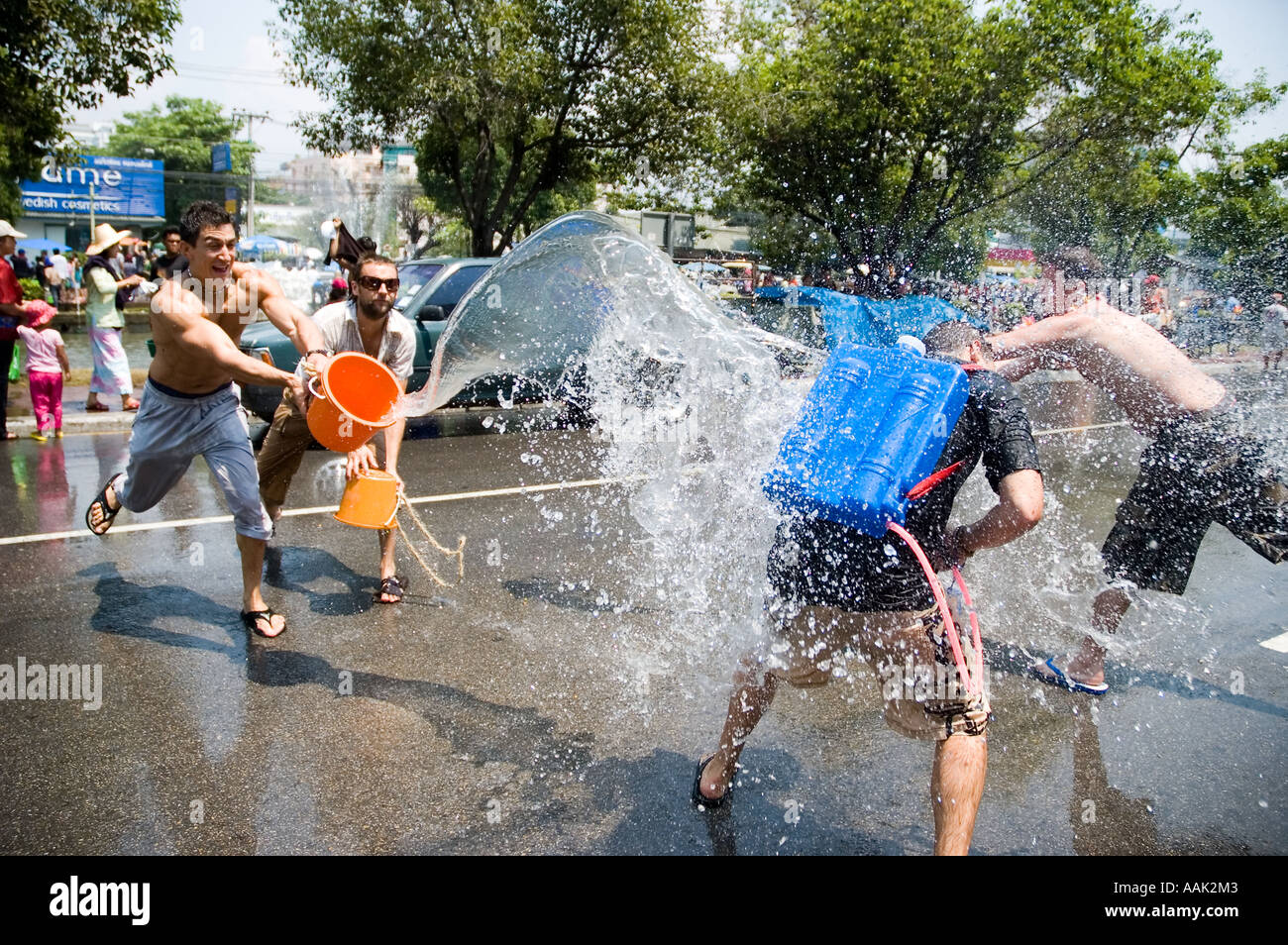 Water fights take over the streets of Chiang Mai Thailand during the ...