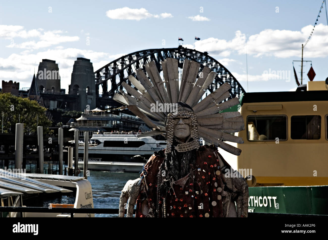 sydney harbour bridge from ferry station with actor Stock Photo - Alamy