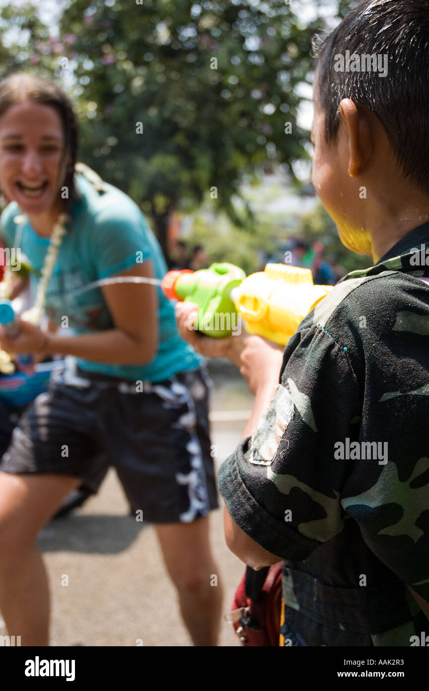 Water fights take over the streets of Chiang Mai Thailand during the ...
