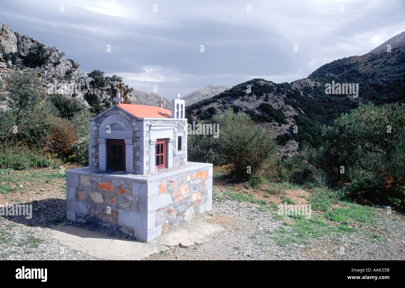 ROADSIDE SHRINE CRETE Stock Photo - Alamy