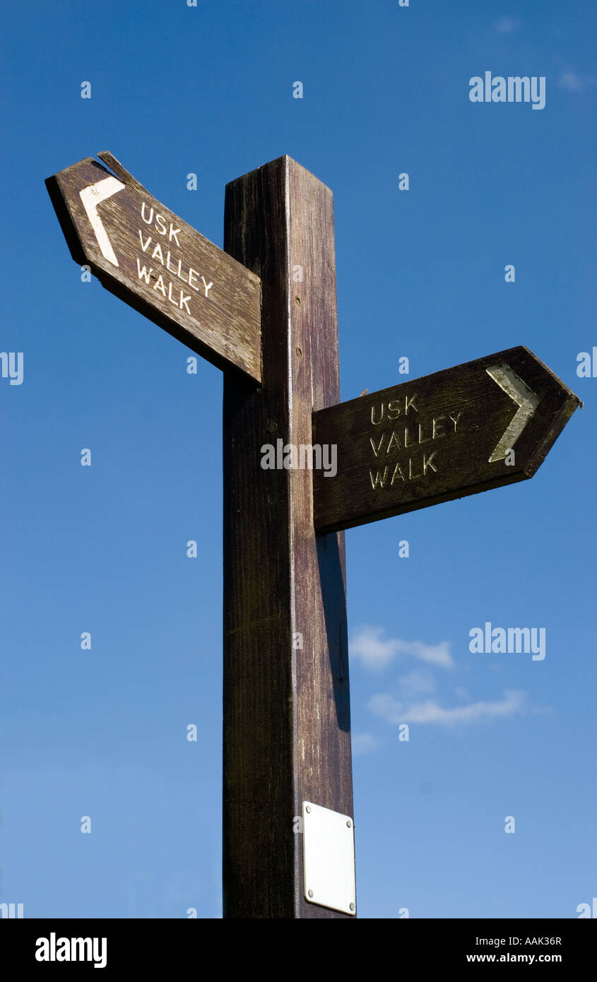 Usk walk sign Stock Photo - Alamy
