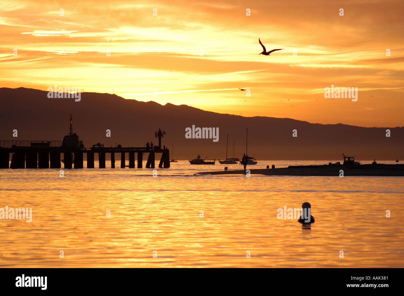 Santa Barbara Channel Dawn Stock Photo - Alamy