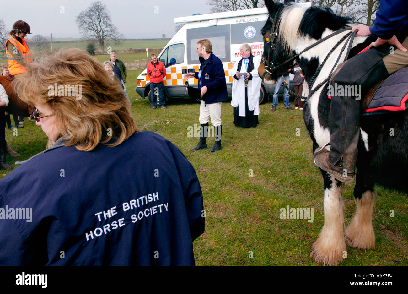 Very Reverend Roger Taylor conducts Horse blessing service at Tregoyd ...