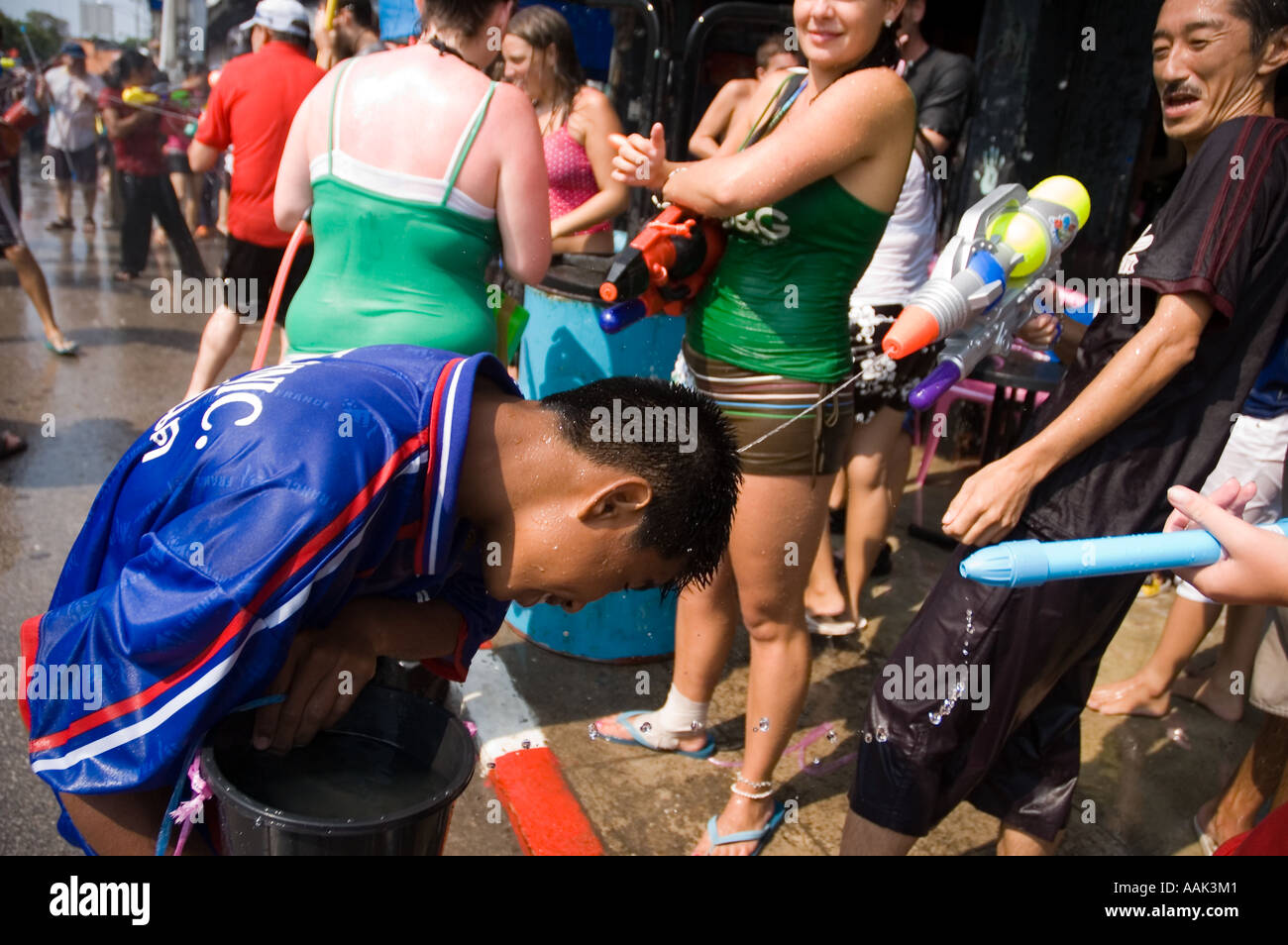 Water fights take over the streets of Chiang Mai Thailand during the ...