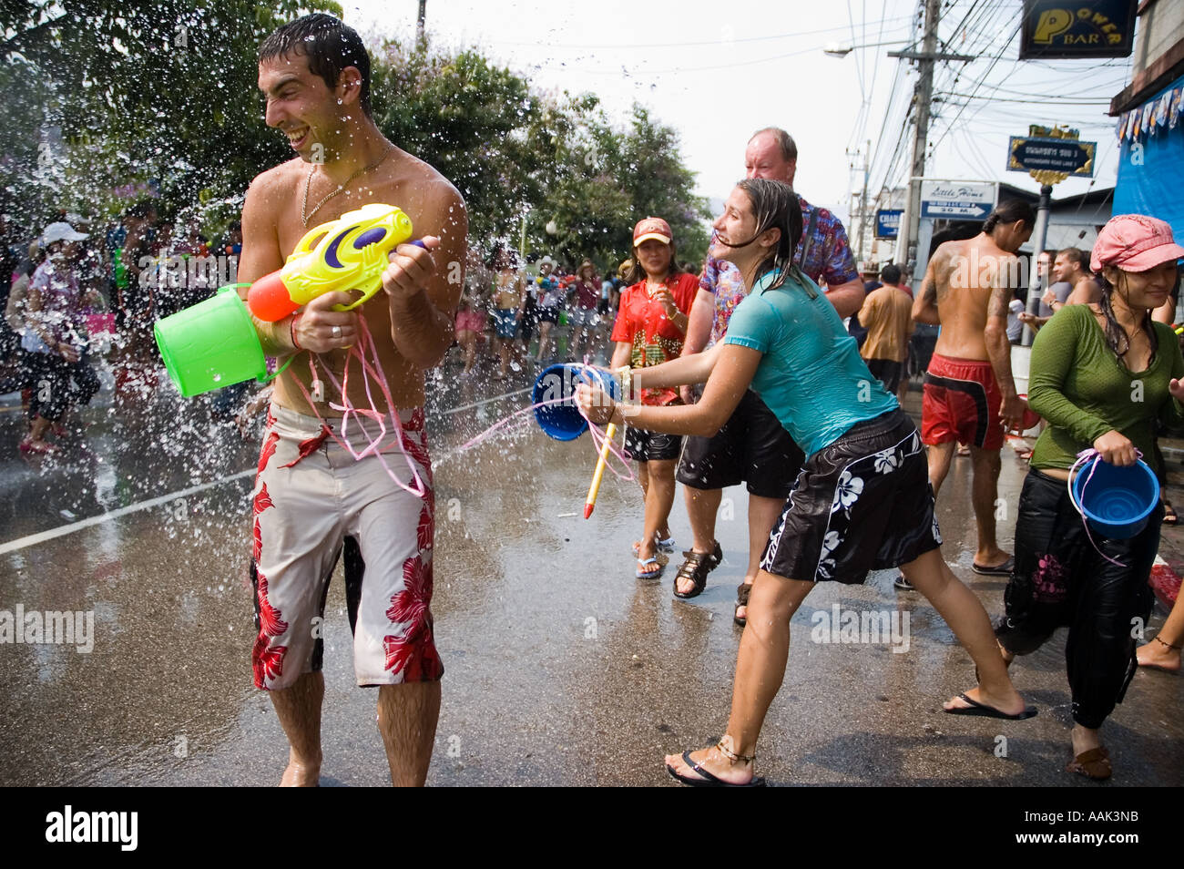 Water fights take over the streets of Chiang Mai Thailand during the ...