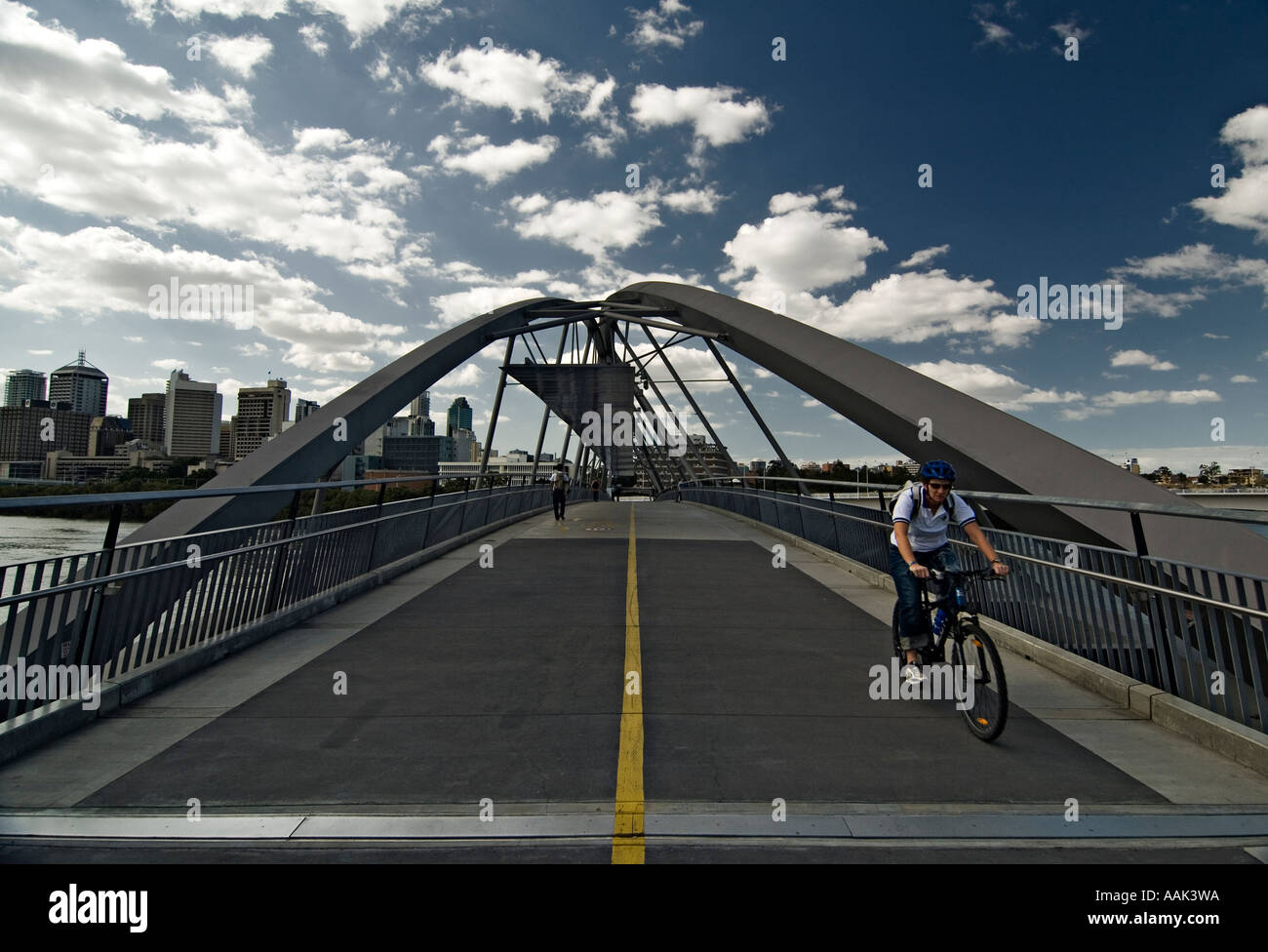 Bridge for bycycles and pedestrians in Brisbane Queensland Australia ...
