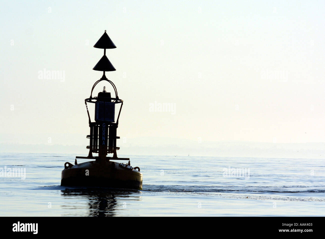 Cardinal Bouy navigation mark The Solent England UK Stock Photo - Alamy