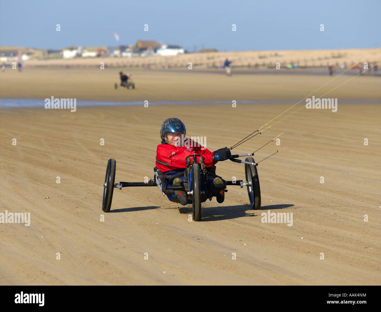 Extreme Sports Kite Boarding & Buggy Sailing Stock Photo - Alamy