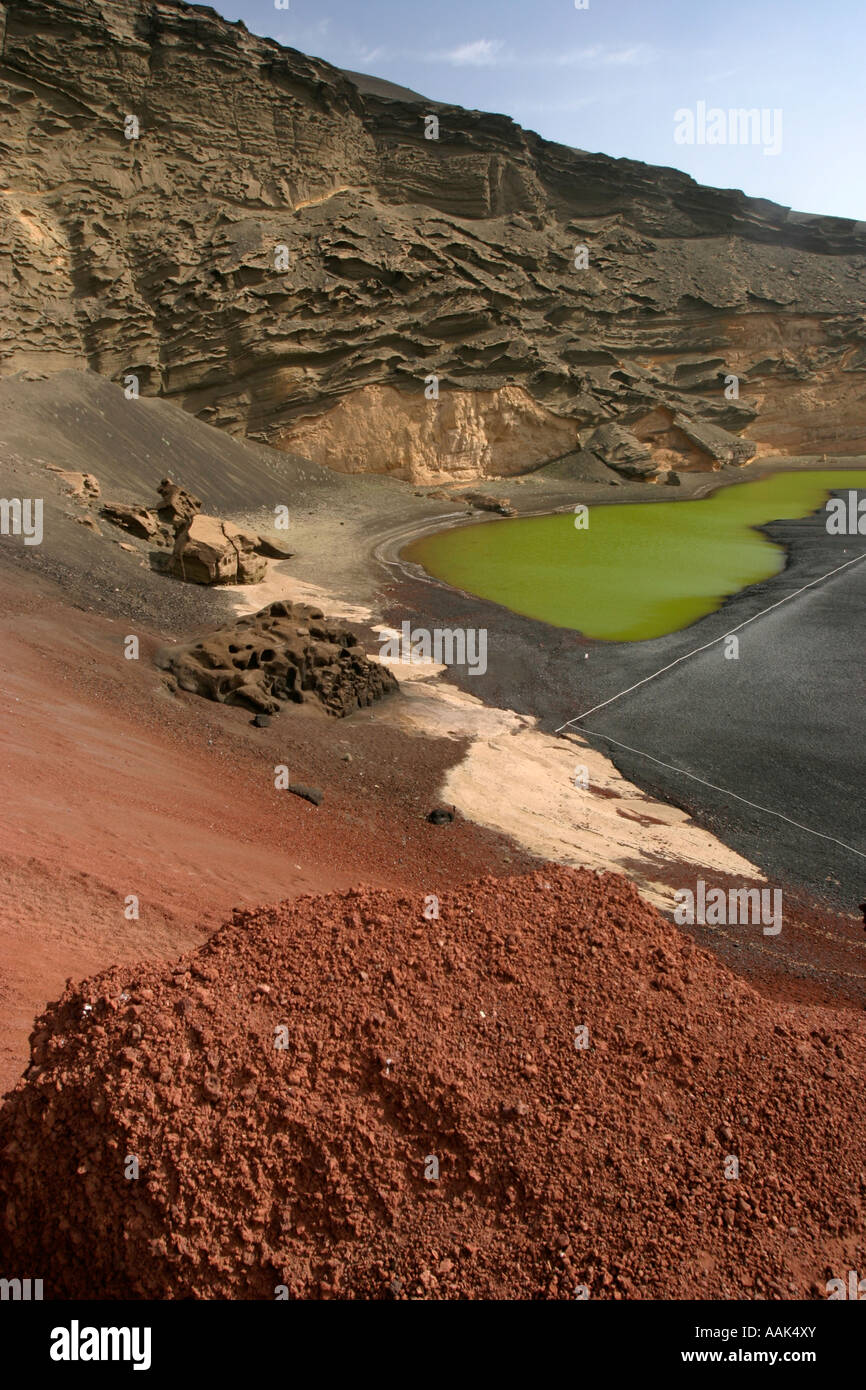 Volcanic Crater And Lagoon At El Golfo Stock Photo - Alamy