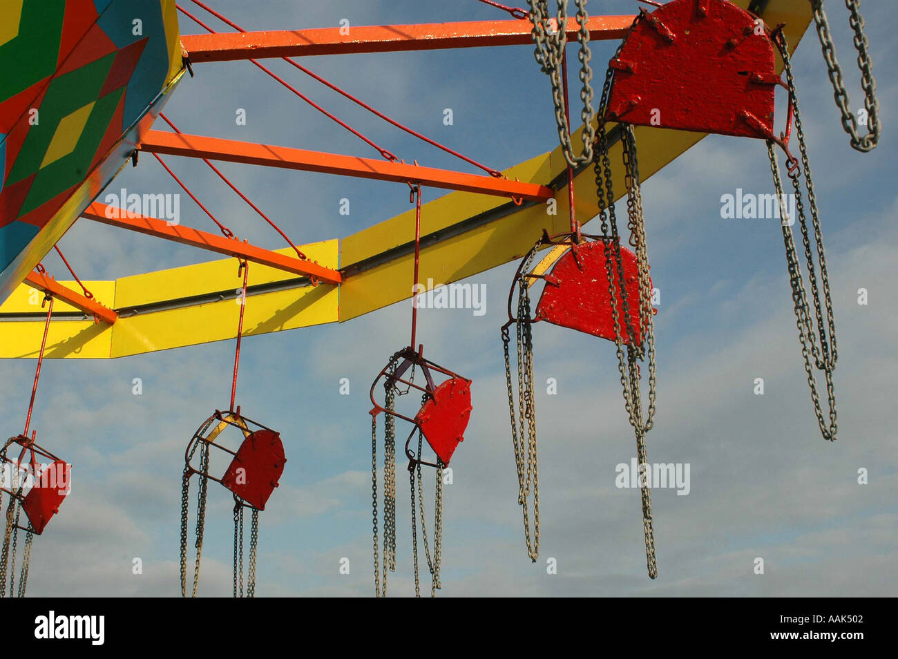 The Funfair carousel at dawn Stock Photo - Alamy