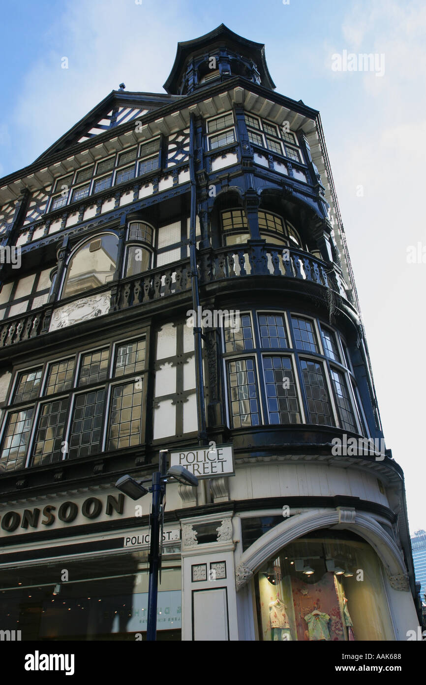 Intersection of Police Street and King Street Manchester UK Stock Photo ...