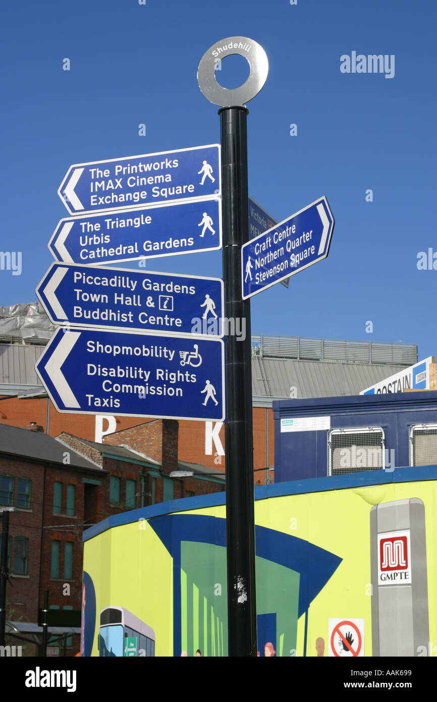 Street signpost Shudehill Manchester UK Stock Photo - Alamy