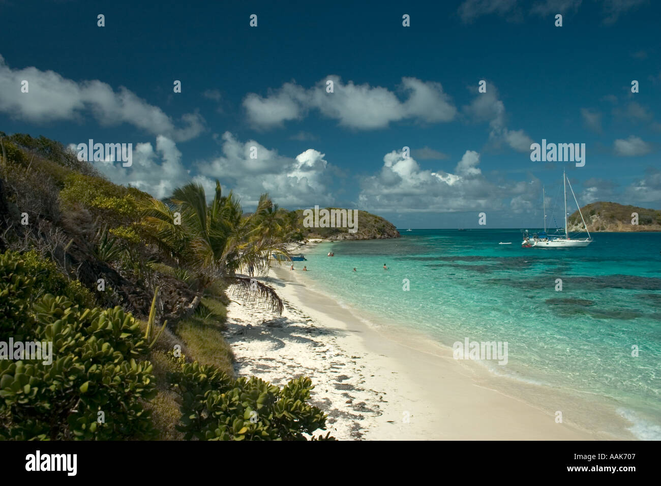Beach in the tropical island of Mayreau Stock Photo - Alamy