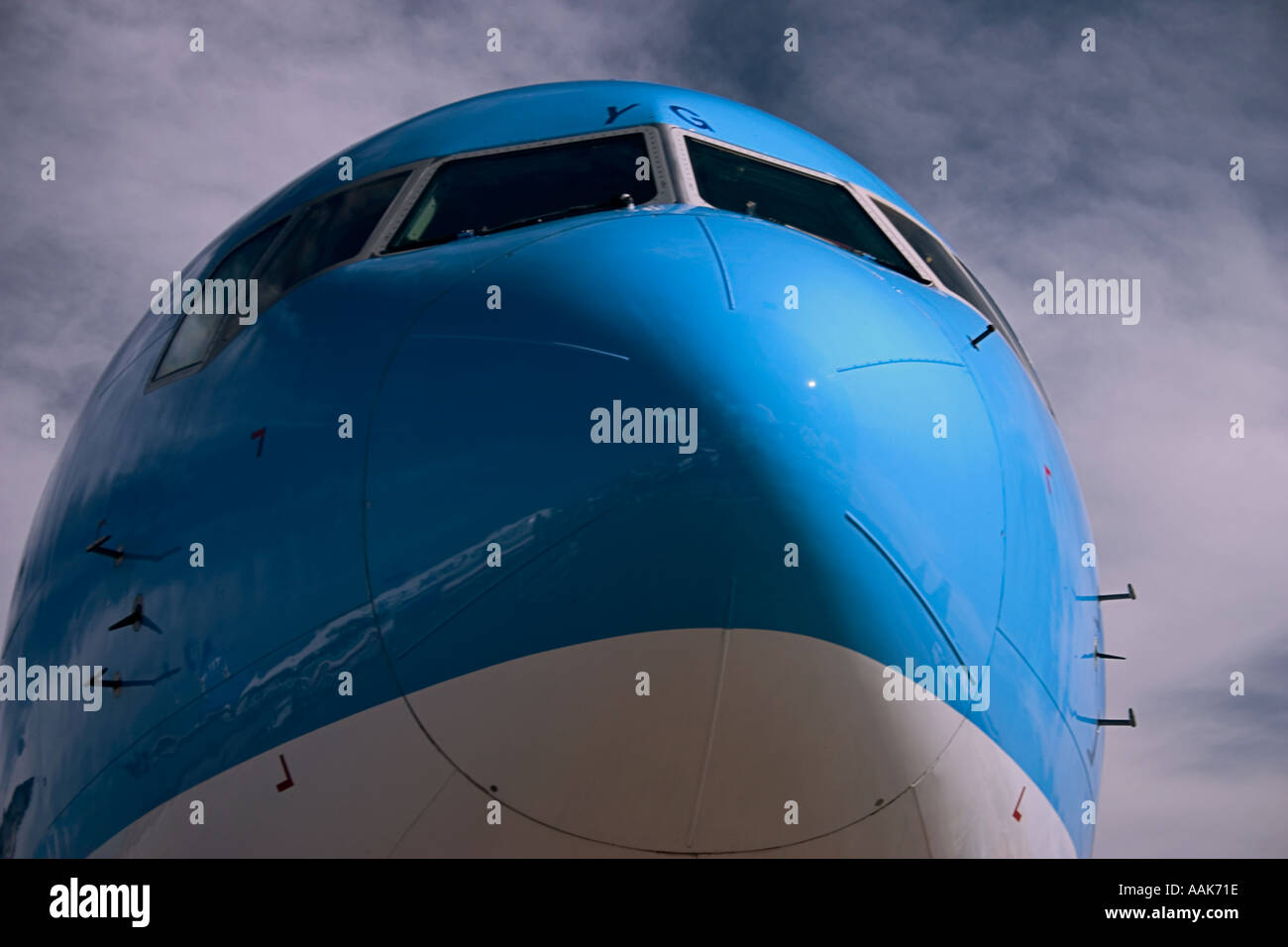Closeup of Airplane Stock Photo - Alamy