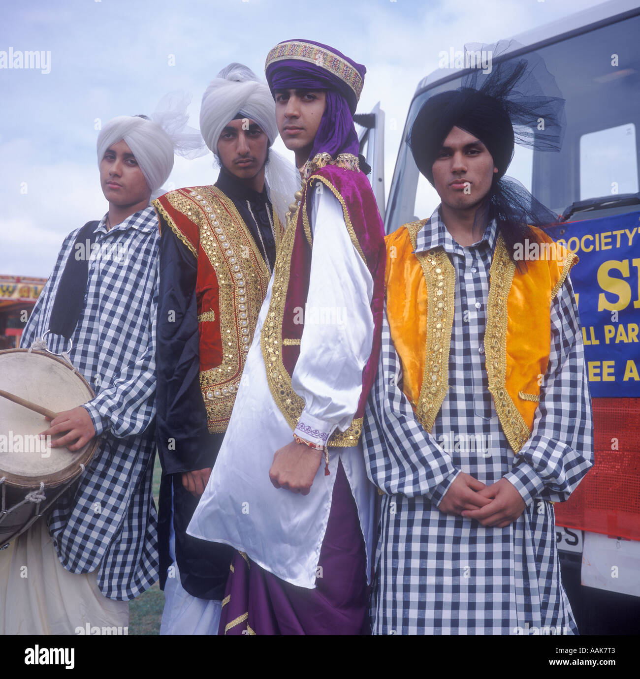 Members of a traditional asian musical band, Southall, London, UK Stock ...