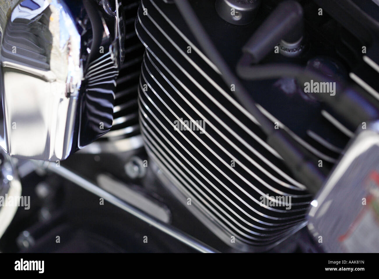 Close up of chrome engine of Harley Davidson motorcycle Stock Photo - Alamy