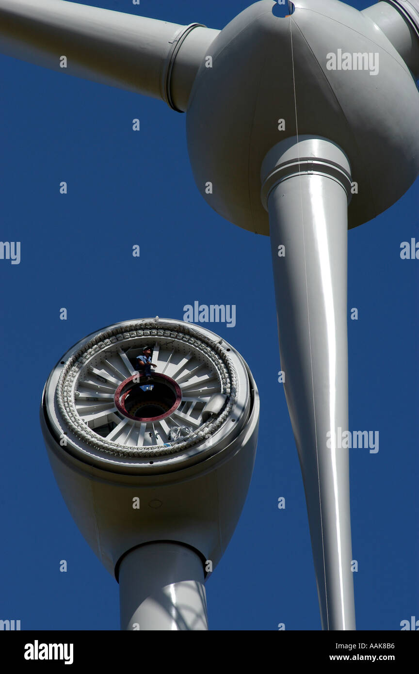 Ecotricity Wind Turbine being erected at Swaffham, Norfolk, England ...