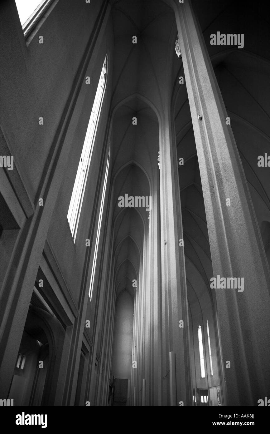 Inside Hallgrimskirkja Church Reykjavik Iceland Stock Photo - Alamy