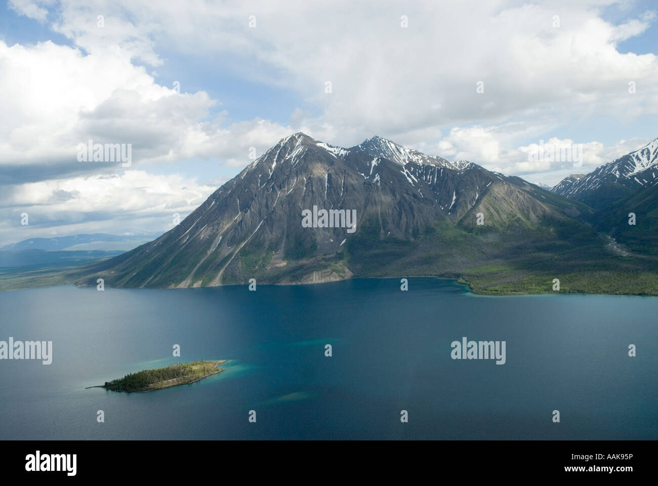 Kathleen Lake and Kings Throne Mountain in Kluane National Park by ...