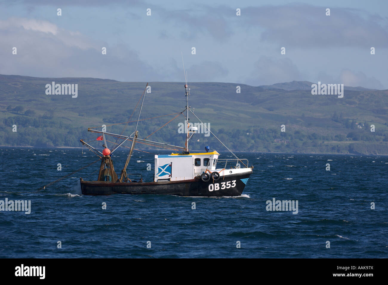 Scottish inshore trawler fishing for prawns off Isle of Skye Scotland ...