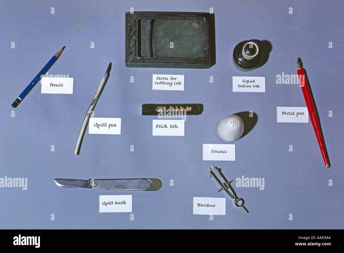 Calligrapher s tools of trade JMH0333 Stock Photo - Alamy