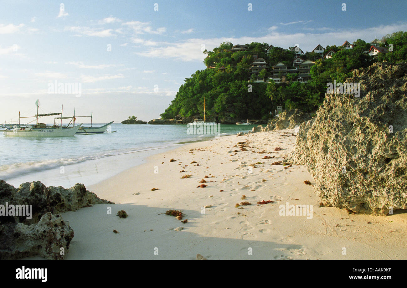 White Sand Beach On Boracay Island Stock Photo - Alamy