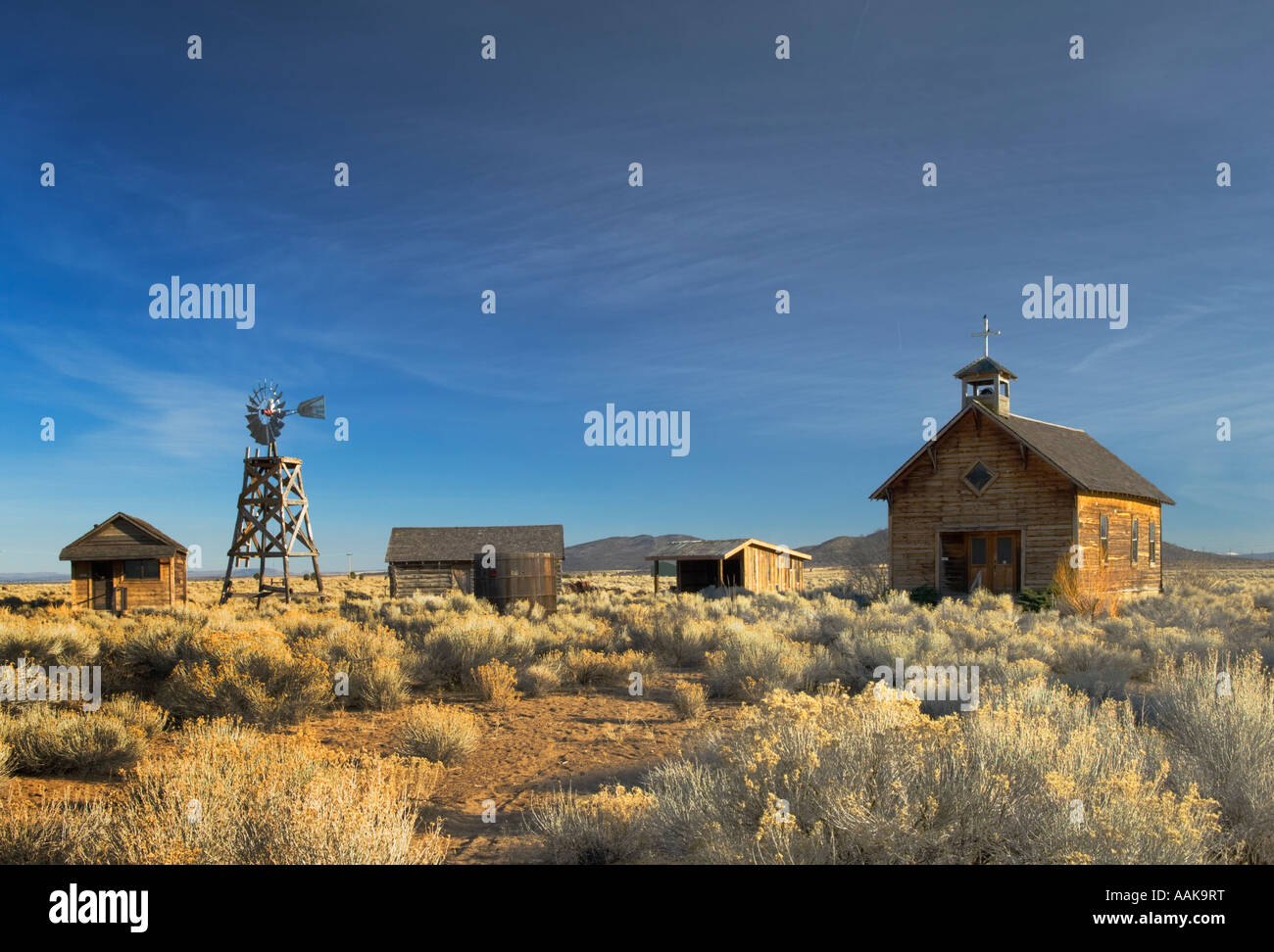 Fort Rock Homestead Village with historic pioneer buildings Fort Rock ...