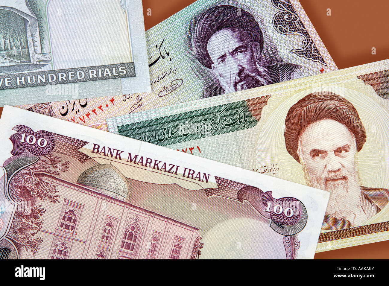 Various paper money Rial notes from Iran Stock Photo - Alamy