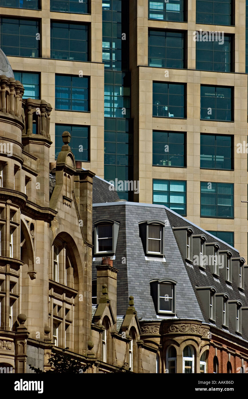 Contrasting building styles in Manchester Office block and Victorian ...
