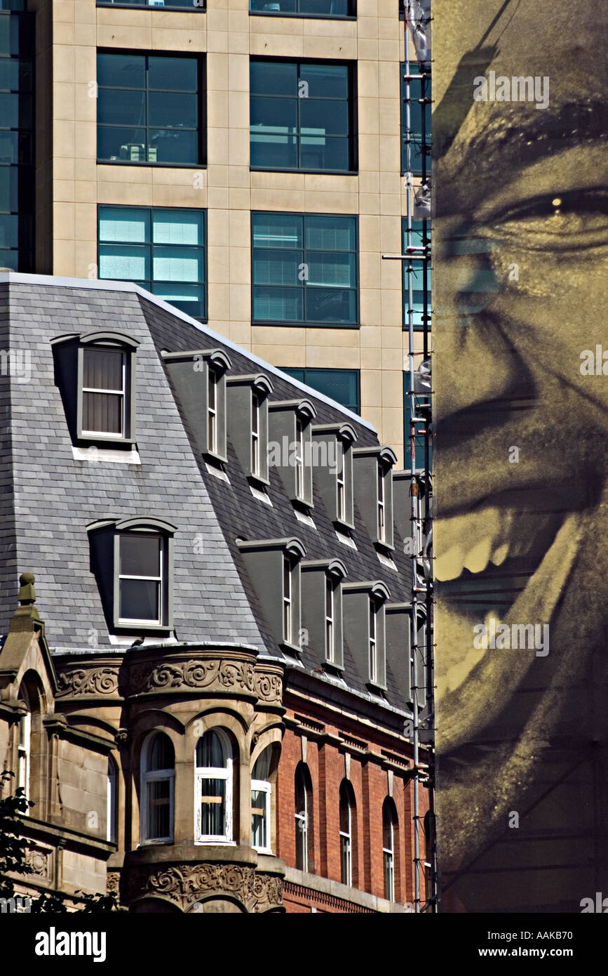 Contrasting building styles in Manchester Office block and Victorian ...