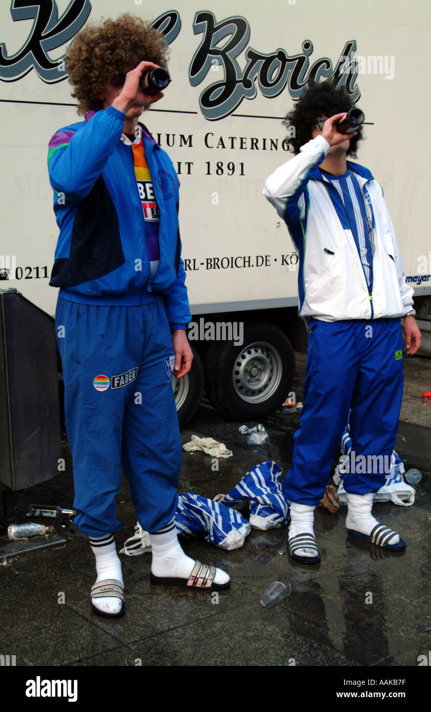 two eighties retro scallies scousers stereotypical germans party ...