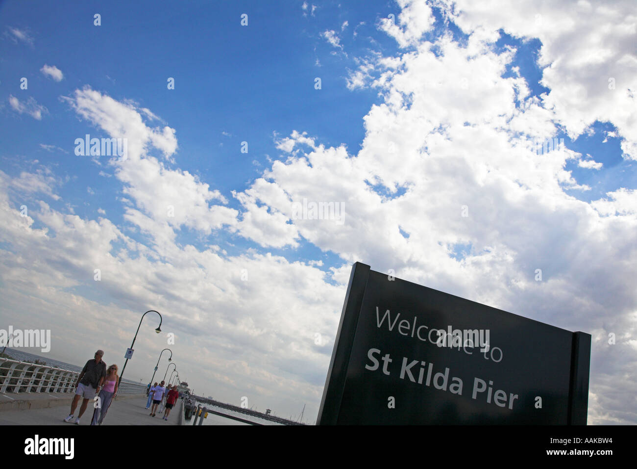 Sign for St Kilda's pier, Melbourne, Australia Stock Photo - Alamy