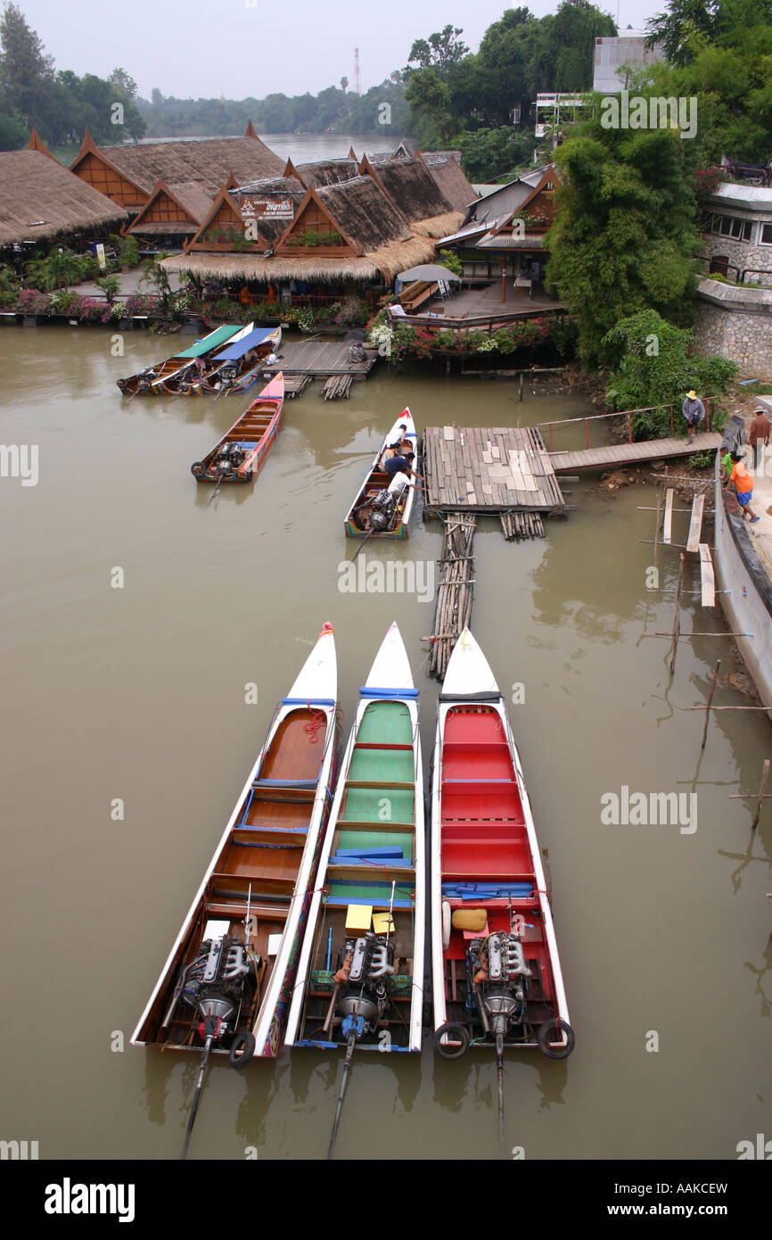 River Kwai Longboats Stock Photo - Alamy