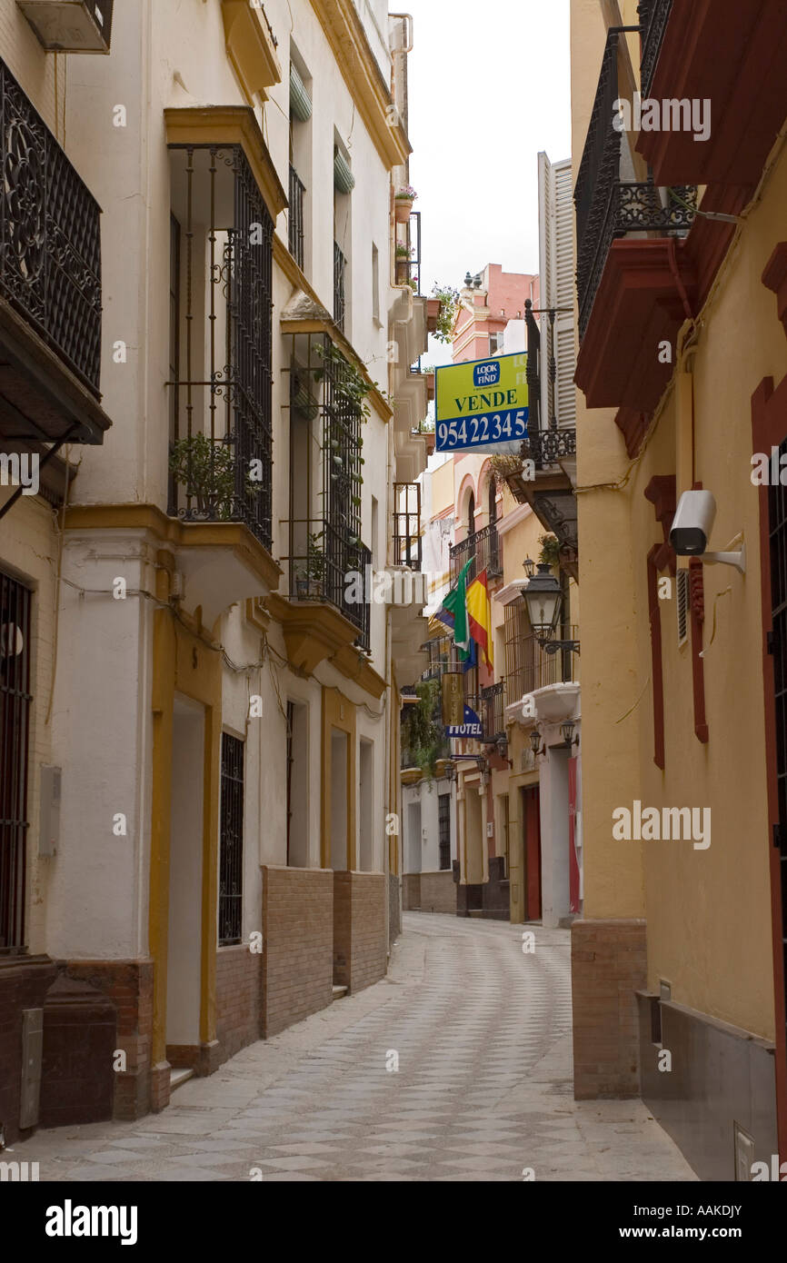 Pedestrian walkways through Seville Andalucia Spain Stock Photo - Alamy