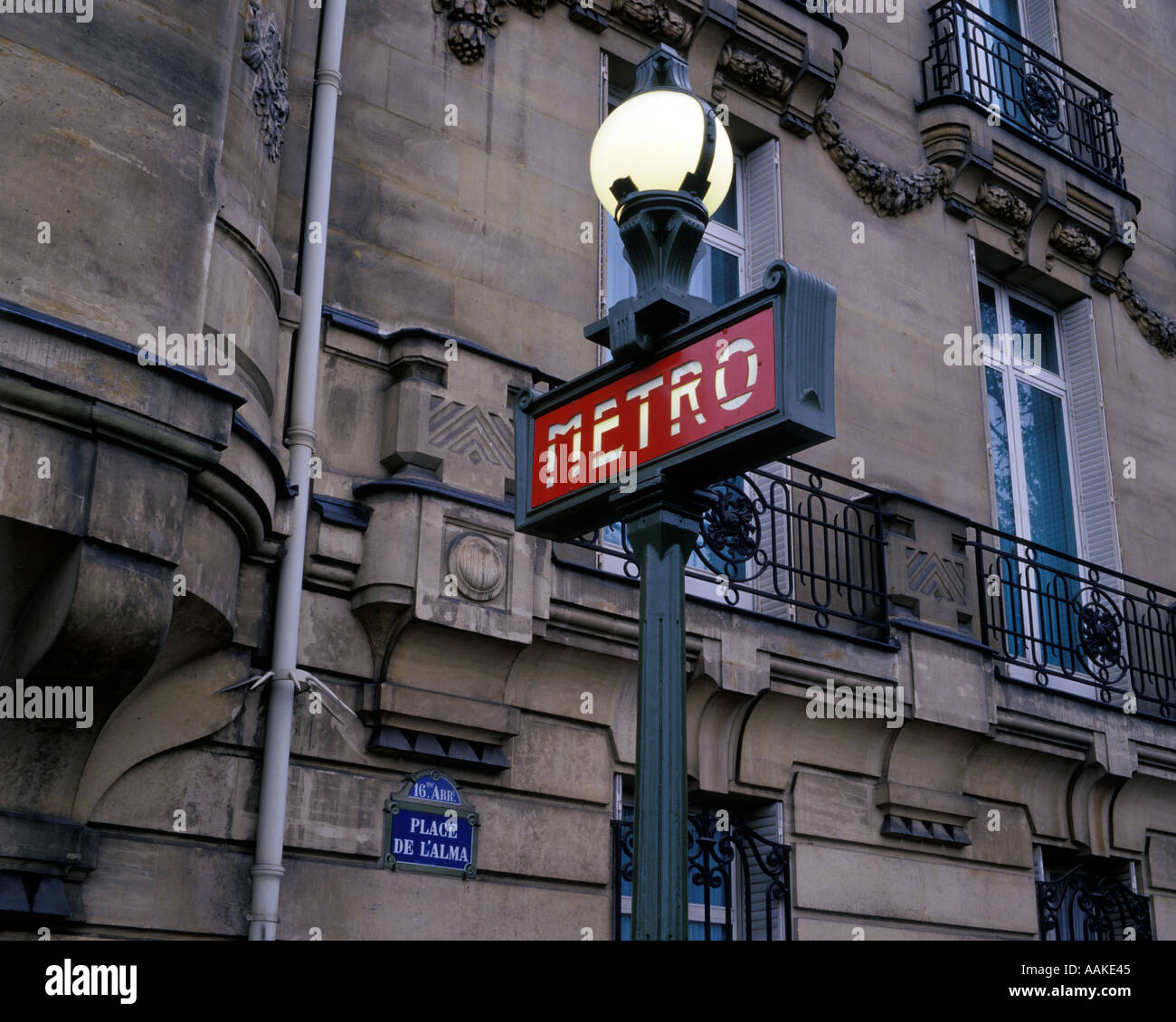 Metro street sign, Paris, France, Europe Stock Photo - Alamy