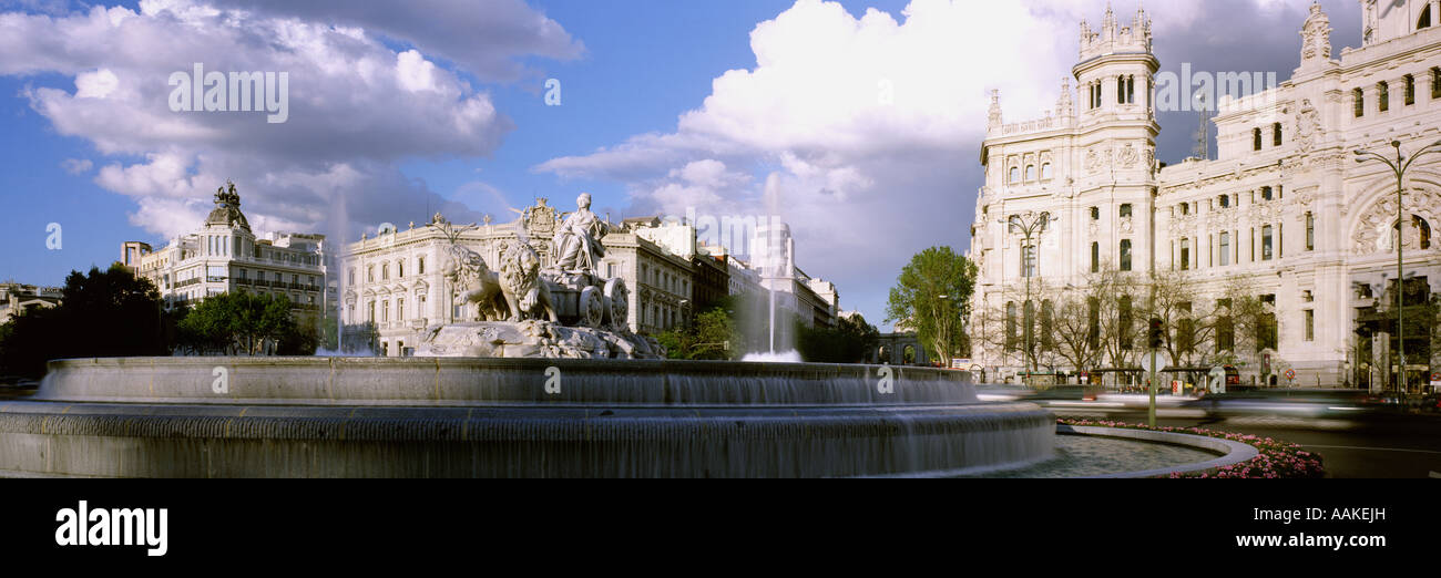 Cibeles Fountain and Post Office, Madrid, Spain Stock Photo - Alamy