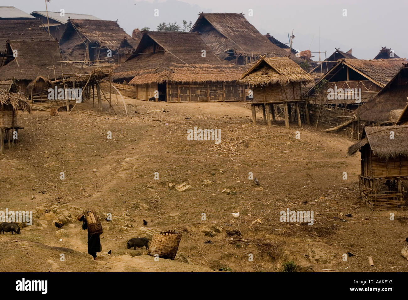 Akha village near Phongsaly Laos Stock Photo - Alamy