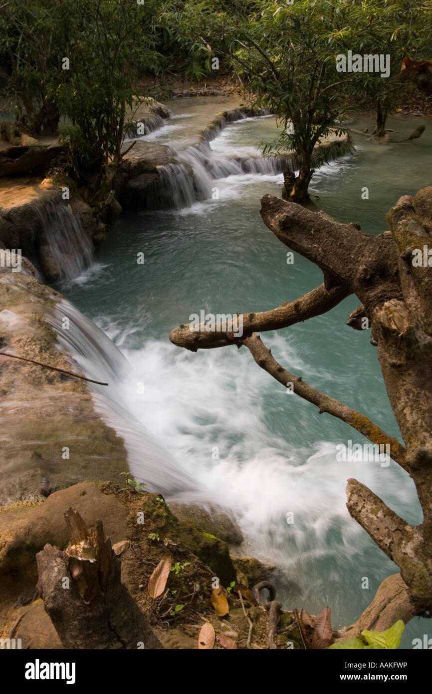 Kuang Xi waterfall near Luang Prabang Laos Stock Photo - Alamy